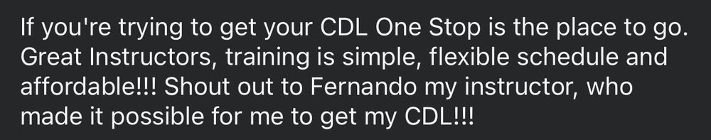 STANDARD CLASS A – ONE STOP CDL